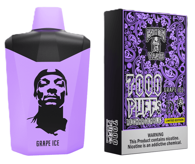 Grape Ice Death Row Snoop Dog Vape Desechable Nicotina 7000 Puff ...